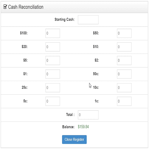 Closing Drawer Count